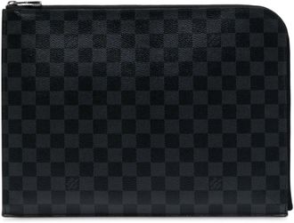 Louis Vuitton Clutches - Damier Graphite Pochette Jour GM - Gr. unisize - in Schwarz - für Damen