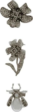 Dansk Copenhagen Femme, Accessoires, Gris, Taille: ONE Size Broche Fleur Tracey 3 en 1