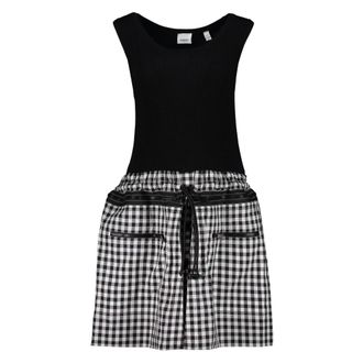Burberry Kurzes Kleid mit Karomuster - - Dresses - Damen - Schwarzk - XS
