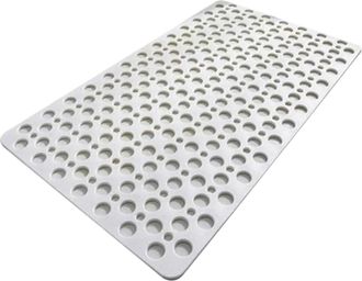 Generic rutschfeste Anti-Schimmel-Badematte aus Gummi mit Abflussl&ouml;chern, maschinenwaschbar, antibakteriell, best&auml;ndig for Dusche oder Badewanne(WhiteA)