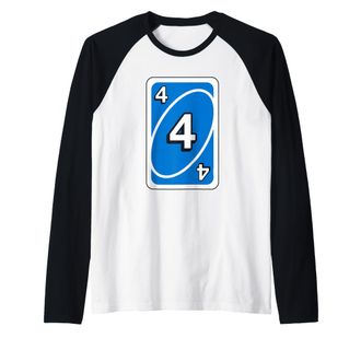 Uno Halloween Blue 4 Karte Raglan