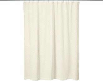 Bonamaison Le Jardin du Lin Digital Gedruckter Duschvorhang, Badewannenvorhang, Duschvorhangringe Enthalten, Größe: 140x200 cm - Entworfen und Hergestellt in der