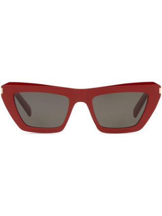 Saint Laurent Eyewear lunettes de soleil &agrave; monture papillon - Rouge
