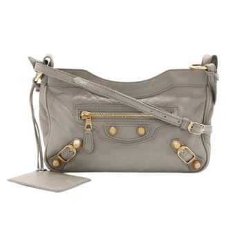 Balenciaga Pre-owned Giant Hip Leather 2way Shoulder Bag - Femme - Pre-owned - Gris - Taille: ONE Size