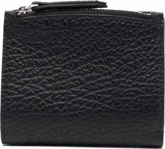 Maison Margiela unisex, Accessoires, Noir, Taille: ONE Size Portefeuille &agrave; rabat en cuir