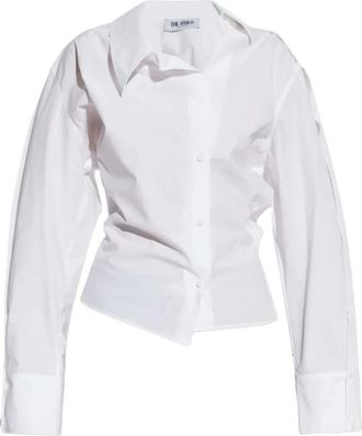 The Attico Femme, Blouses et Chemises, Blanc, Taille: 38 FR Asymmetrical Shirt