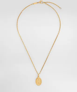 Dolce & Gabbana Oval Medal Necklace - Frau Bijoux Gold Metall Onesize