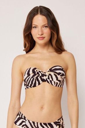 Calzedonia Bandeau-bikinioberteil Savannah Zebra Aufdruck