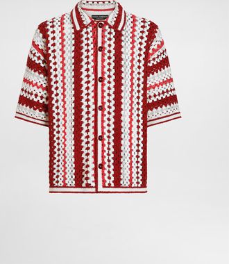 Dolce & Gabbana Cardigan Aus Geh&auml;kelter Baumwolle - Mann Strickwaren Multicolor Xl