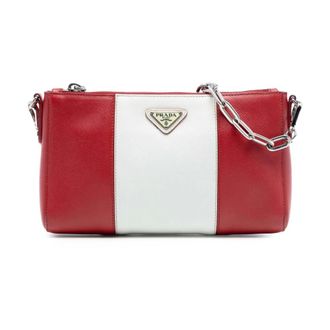 Prada Sac bandouli&egrave;re Pre-owned &agrave; cha&icirc;ne - Femme - Pre-owned - Rouge - Taille: ONE Size