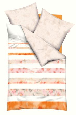 Kaeppel Must Have Mako Satin Zoom Bettw&auml;sche Gr&ouml;&szlig;e 135x200+80x80 cm Farbe Mandarine