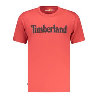 Timberland Homme, Tops, Rouge, Taille: L T-shirt &agrave; Manches Courtes Coupe Standard