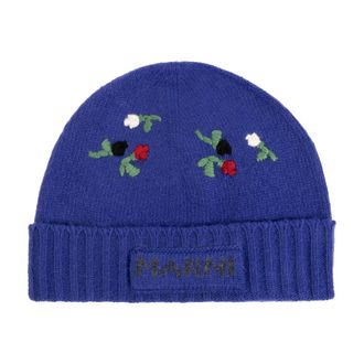 Marni M&uuml;tze mit Stickerei - - Accessories - Herren - Blau - M