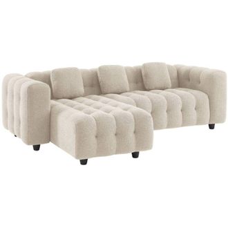 Sweeek Ecksofa, wendbar, mit strukturiertem Boucl&eacute;-Bezug, Strukturiertes Boucl&eacute;, Beige