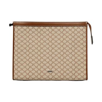 Max Mara Monogramm-Clutch - - Bags - Damen - Beige - ONE SIZE