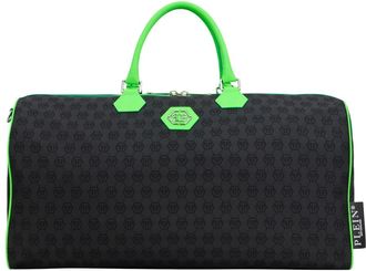 Philipp Plein Homme, Sacs, Noir, Taille: ONE Size Weekend Bag Jacquard Monogram