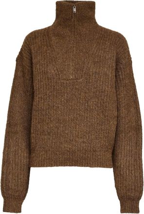 Isabel Marant Danita Pullover mit kurzem Reißverschluss - Braun