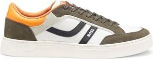 BOSS Hommes Rhys Tenn Baskets Color Block en Similicuir