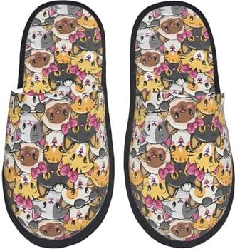 Generic Chat Mignon Unisexe Slippers Respirantes Pantoufles Chaud Chaussons Pour Maison Hiver Int&eacute;rieur M