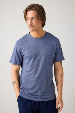 Knowledge Cotton Apparel Herren vegan T-Shirt Leinen Vintage Indigo