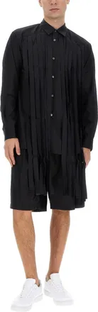 Comme Des Gar&ccedil;ons Fringed Cotton Shirt - Black