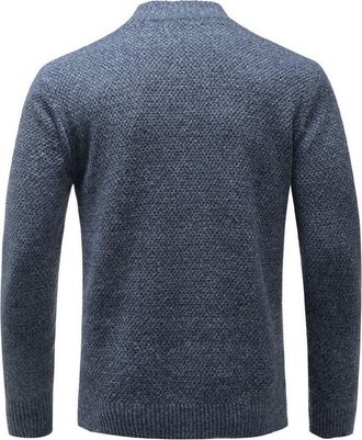 AlltheMen Strickpullover Herren Grobstrick Pullover Troyer mit Rei&szlig;verschluss Winterpullover