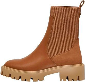 Only Damen Schuhe Chelsea-Boots ONLBetty-7 Stiefeletten mit dicker Sohle 15329824 Cognac 38