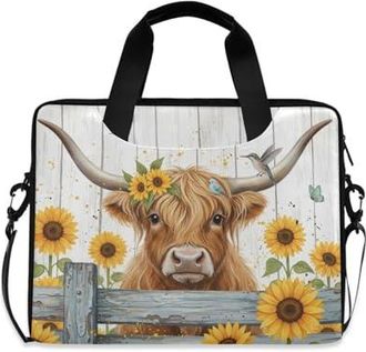 Alaza Sac pour ordinateur portable de 40,6 &agrave; 15,6 avec motif dragon Rocky Moon - Pour homme et femme, &eacute;tudiant, travail, voyage, Vache I28312, Taille unique