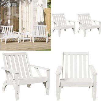 vidaXL Vidaxl - Adirondack-Gartenst&uuml;hle 2Stk. Wei&szlig; 75x77x77cm Massivholz Kiefer