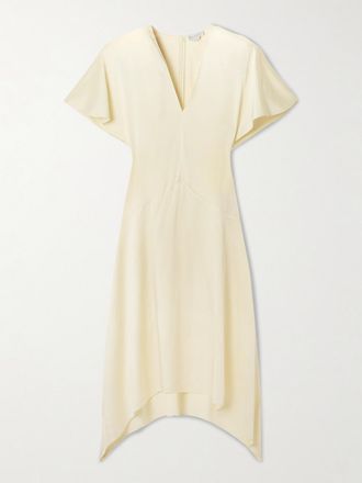Stella McCartney Midikleid Aus Geh&auml;mmertem Satin - Creme