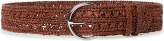 Saison 1865 Raphia Belt - Brown