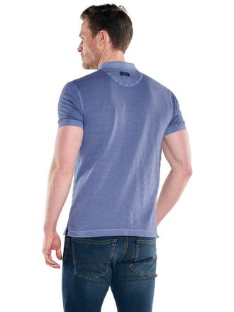 Engbers Poloshirt Herren Poloshirt aus Baumwolle mit Farbeffekt, Brilliantblau