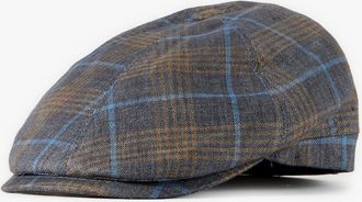 Saison 1865 Beret &agrave; carreaux en lin