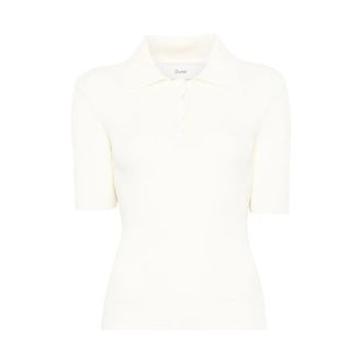 Dunst Geripptes Polo-Shirt - - Tops - Damen - Beige - L