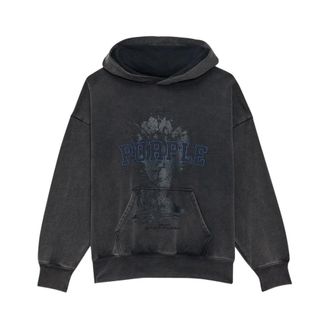 Purple Hoodie mit Grafikdruck - - Sweatshirts & Hoodies - Herren - Schwarzk - L