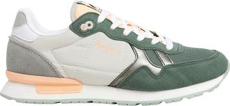 Pepe Jeans London Pepe Jeans Brit Camp W Damen-Sneaker, Grün (Casting Green), Größe 40, Grünes Guss-Grün, 42 EU