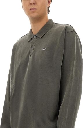 Obey 100% Cotton Polo Shirt - Black