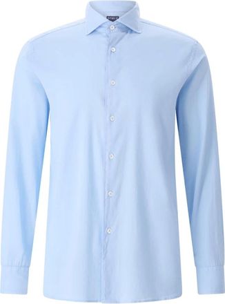 Fedeli Homme, Chemises, Bleu, Taille: 4XL Long Sleeve Shirt