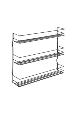 Metaltex Gew&uuml;rzregal Pepito 3 Lava, Metall, 36x32x8 cm, Made in Italy, K&uuml;chenzubeh&ouml;r, Vorratsbeh&auml;lter, Gew&uuml;rzgl&auml;ser