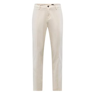 Bomboogie Homme, Pantalons, Beige, Taille: W36 Chinos Slim Fit en Satin Stretch