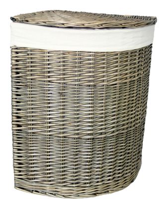 Red Hamper Rot Hamper antiker Eck-W&auml;schekorb, Weide, Weide, 60 x 46 x 60 cm