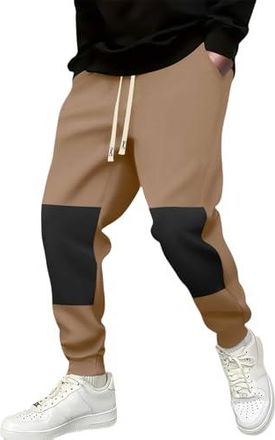 Generic Pantalon de jogging pour homme, coupe droite, taille &eacute;lastique pour lentra&icirc;nement et la gym, les sorties, pantalon l&eacute;ger et respirant, kaki, XXL