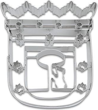 Städter Präge-Ausstecher Madrid Wappen 9 cm Edelstahl, Silber, 10.5 cm