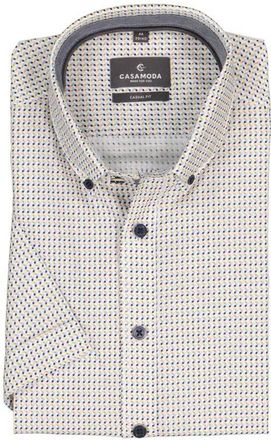 Casamoda CasaModa Herren Kurzarmhemd blau Baumwolle