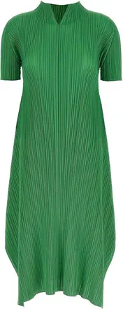 Pleats Please Issey Miyake Robe Au Genou - Vert