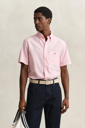 GANT Herren Classic Oxford-Hemd mit kurzen &Auml;rmeln (XXXL) WASHED Rosa