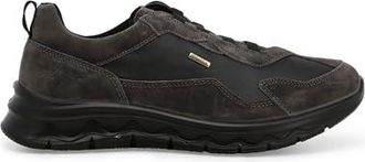 Melluso Baskets de Pluie pour Homme en Daim et Tissu Noir et Gris u15545 44