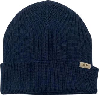 Sun 68 Homme, Accessoires, Bleu, Taille: ONE Size Bonnet Tricoté Bleu