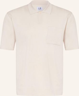 C.P. Company Strick-Poloshirt weiss