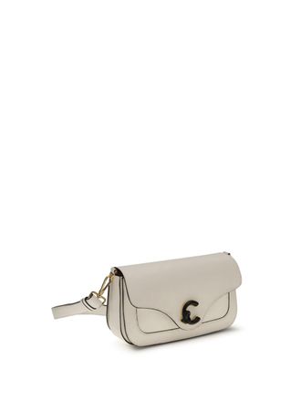 Coccinelle Womens C-Me Shoulder Bag Pearl Calf Leather Bos Taurus